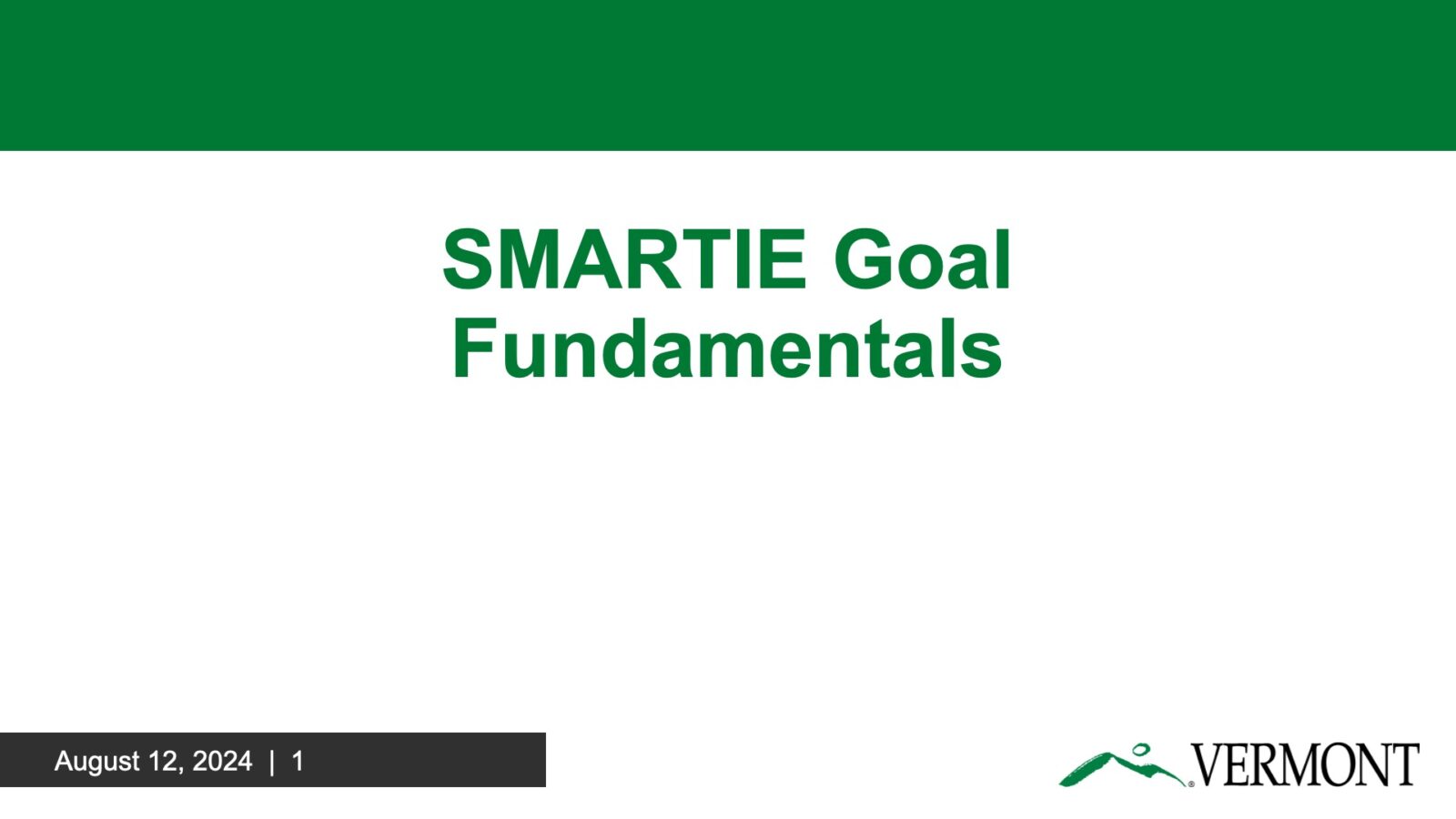SMARTIE Goal Fundamentals - Children's Integrated Services (CIS ...