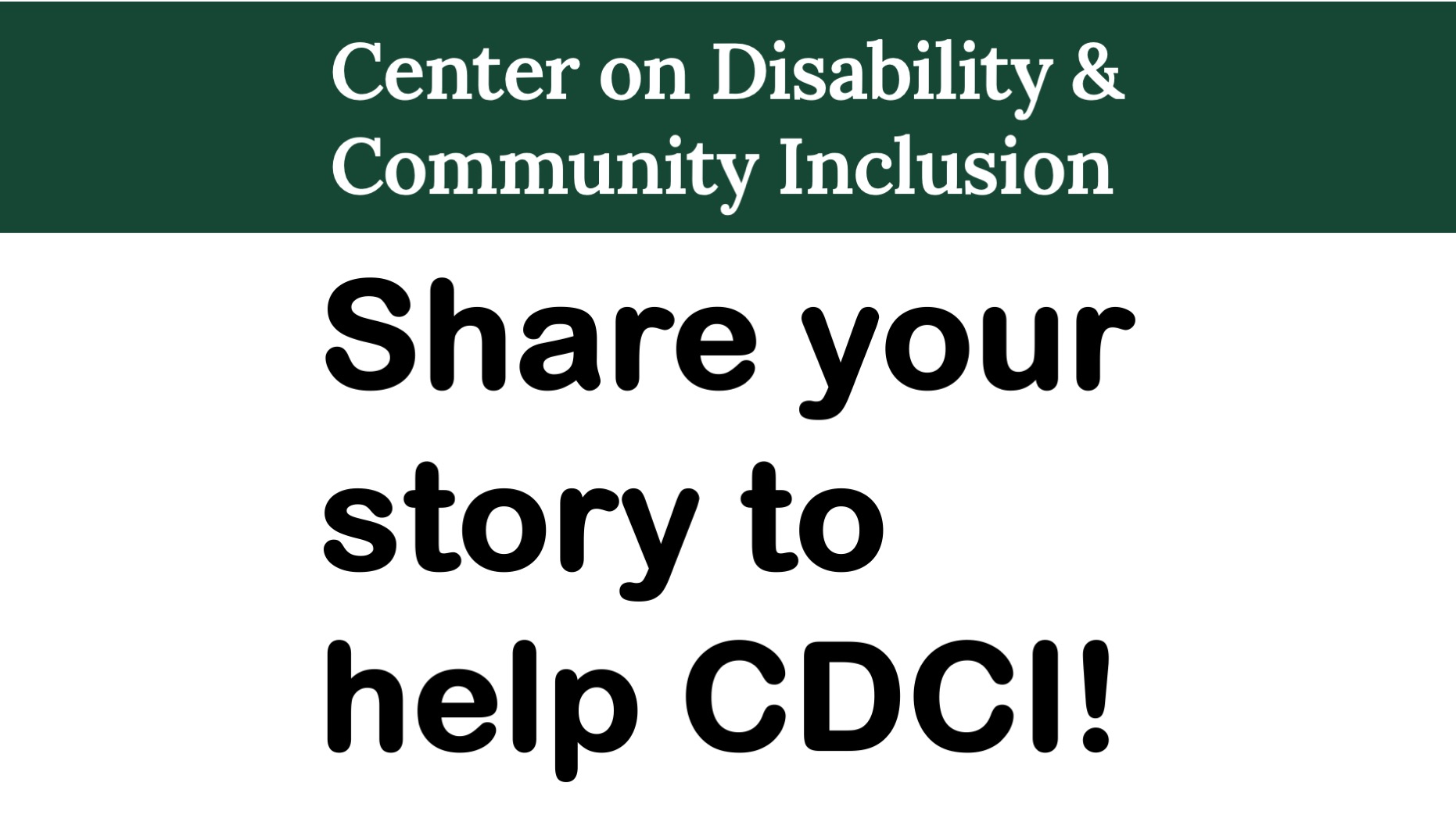 Federal budget proposes eliminating UCEDDs like CDCI - Share your story ...